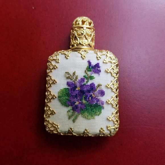 Other | Vintage Rare Austrian Mini Pompadour Brass Petit Point Perfume ...